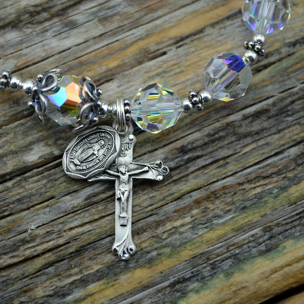 Swarovski Crystal Rosary Bracelet – HeavenlyBound